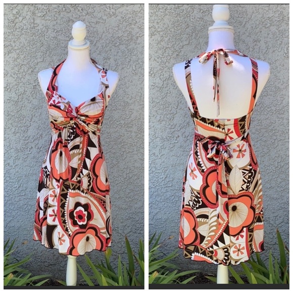 Miss Bisou | Dresses | Miss Bisou Multicolor Abstract Shapes Floral ...